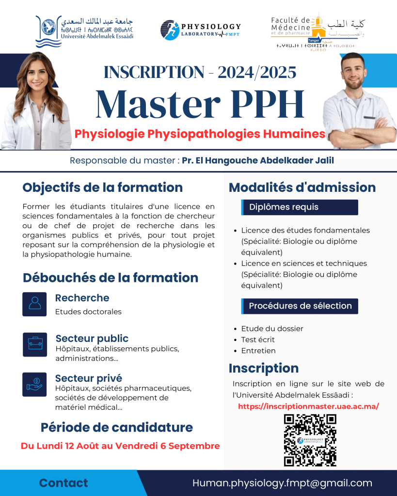 Master – Faculté de Médecine et de Pharmacie de Tanger